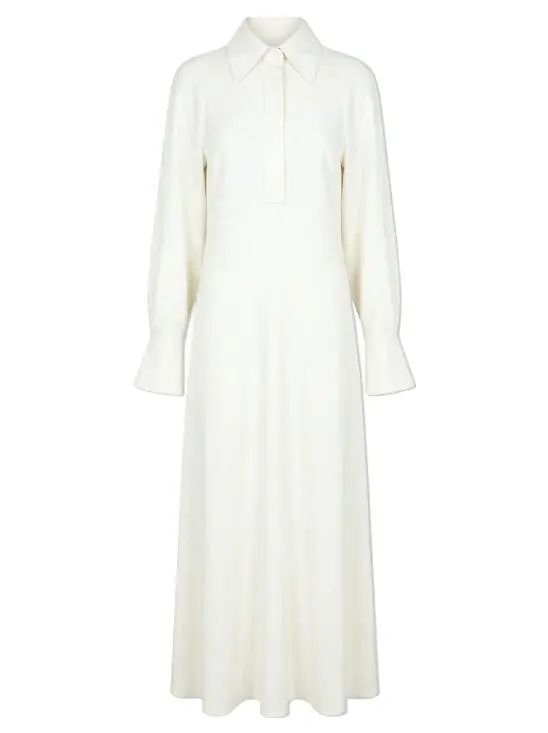 Victoria Beckham Collared Midi Dress - White