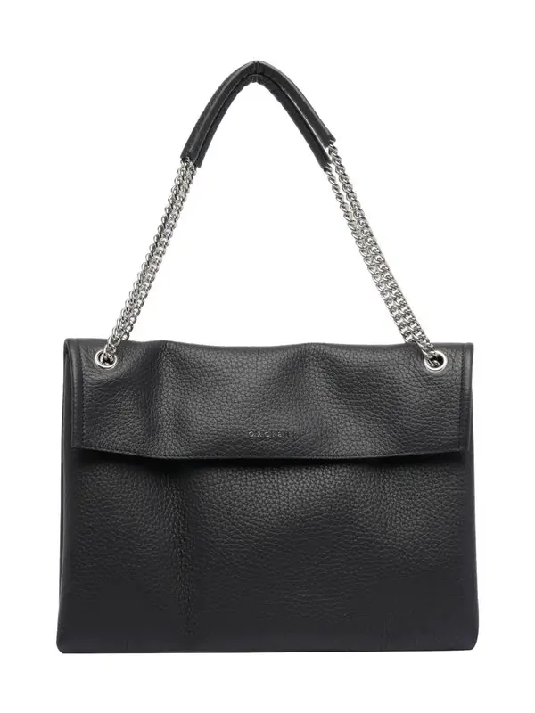 ORTIGNI Venus Soft Midi Shoulder Bag - Black