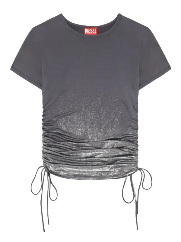 DIESEL® T-rey Drawstring Jersey Top - Grey