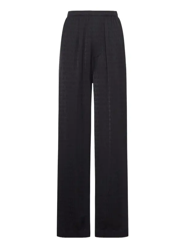 Balenciaga Monogrammed Straight-leg Pants - Black