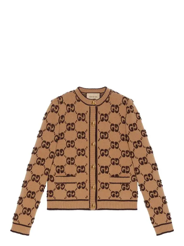 Gucci Gg Jacquard Button-up Cardigan - Multicolor