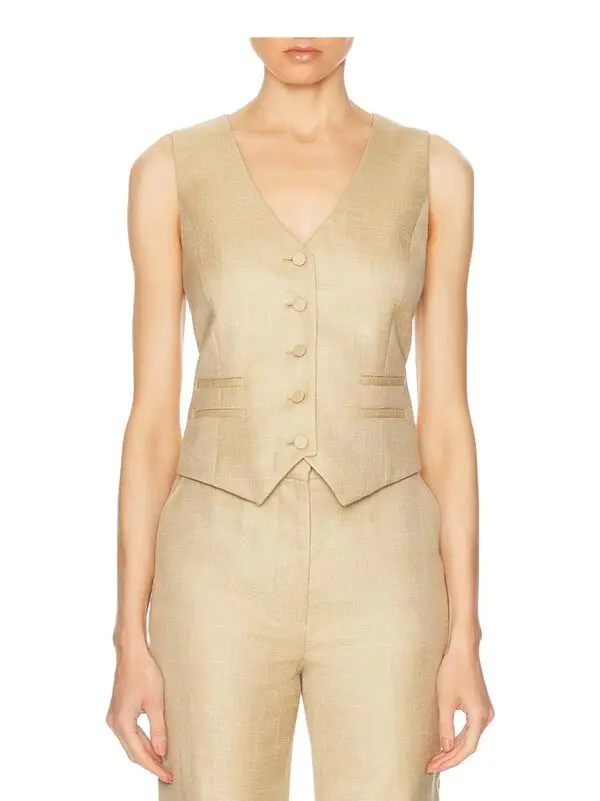 Gabriela Hearst Coleridge Waistcoat - Nude
