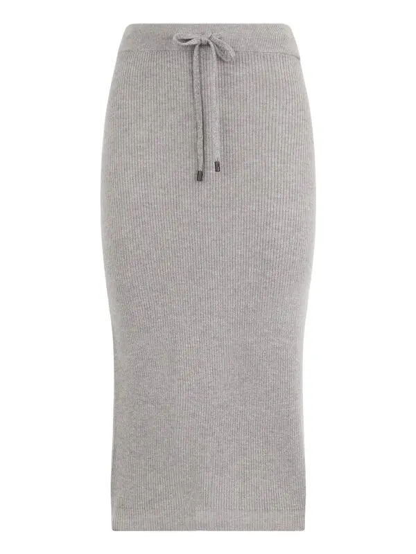 Peserico Drawstring Midi Skirt - Grey