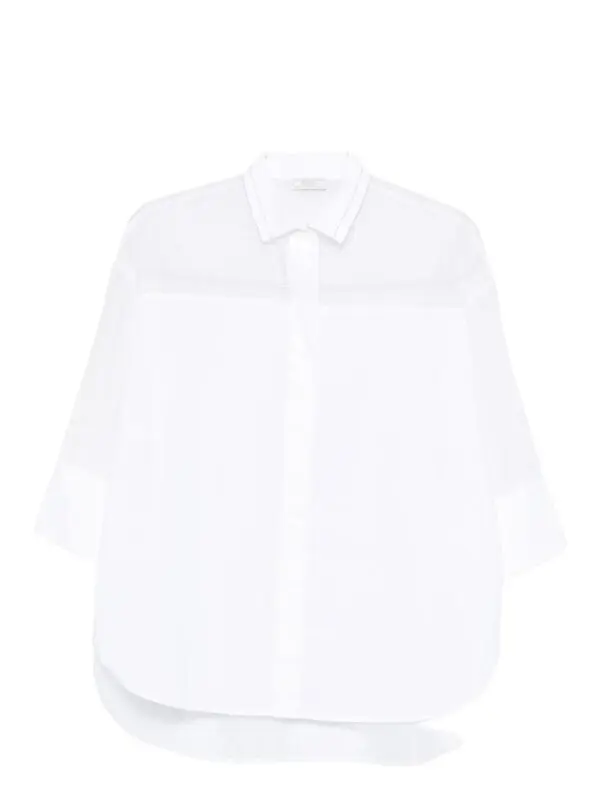 Peserico Sheer Panel Oversized Shirt - White