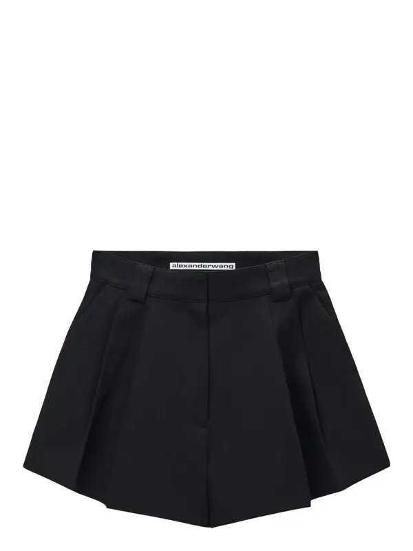 Alexander Wang High-waisted Flared Shorts - Black
