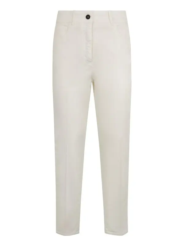 Peserico Slim Straight-leg Pants - White