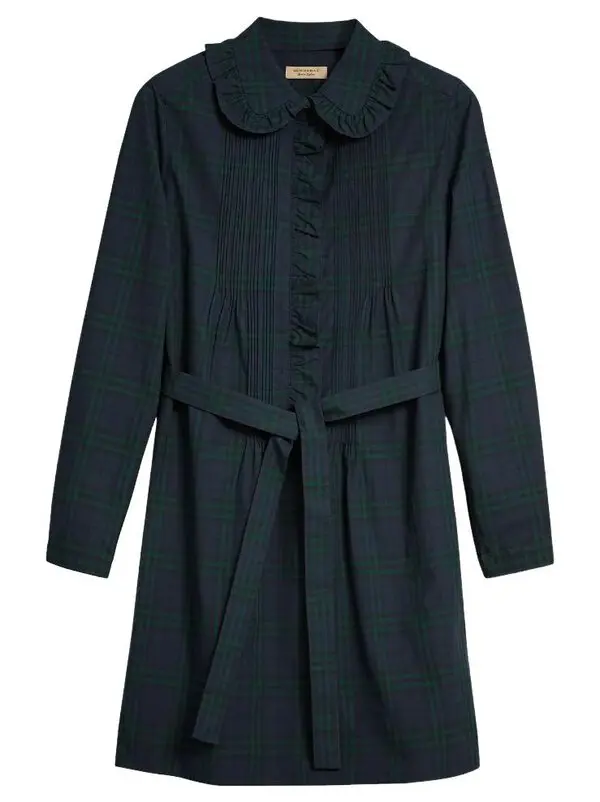 Burberry Logo Lapel Dress - Black