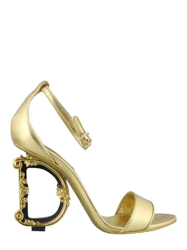 Dolce & Gabbana Baroque Dg Heel Sandals - Nude