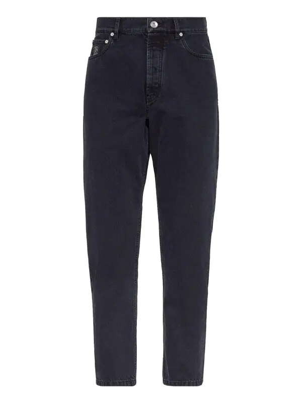 Brunello Cucinelli Iconic Fit Denim Jeans - Dark Grey