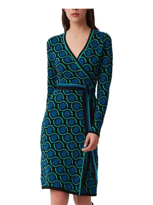 Diane Von Furstenberg Polka Dot Wrap Dress - No