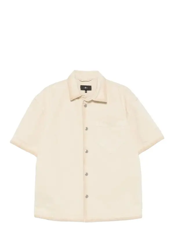 7 For All Mankind Freehand Camp Shirt - White