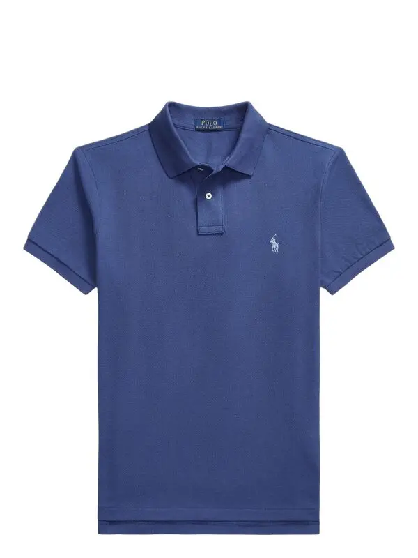 Polo Ralph Lauren Logo Embroidered Short-sleeved Polo Shirt - Blue