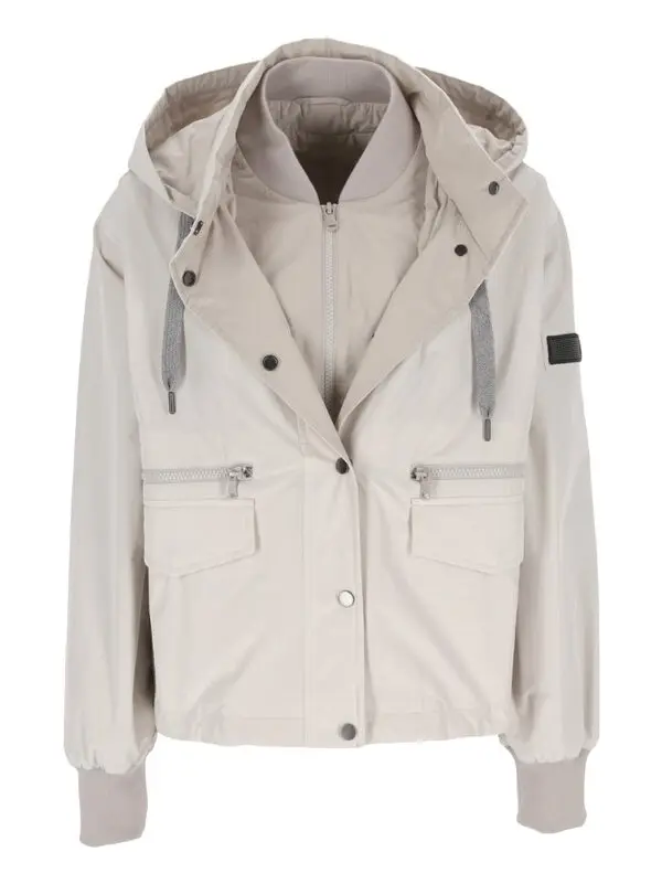 Brunello Cucinelli Zip-fastening Hooded Jacket - Light Gray