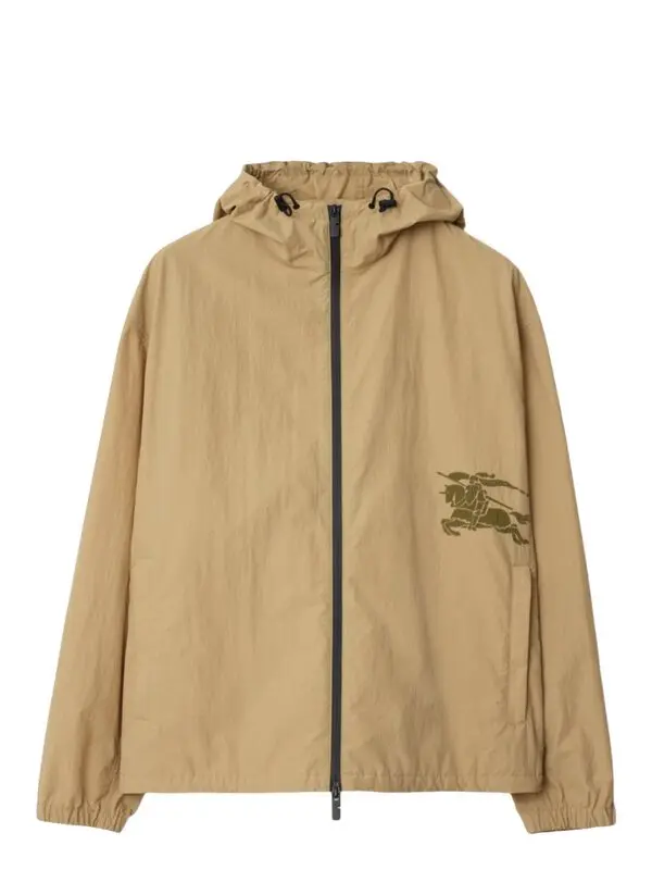 Burberry Ekd Motif Lightweight Hooded Jacket - Biscuit