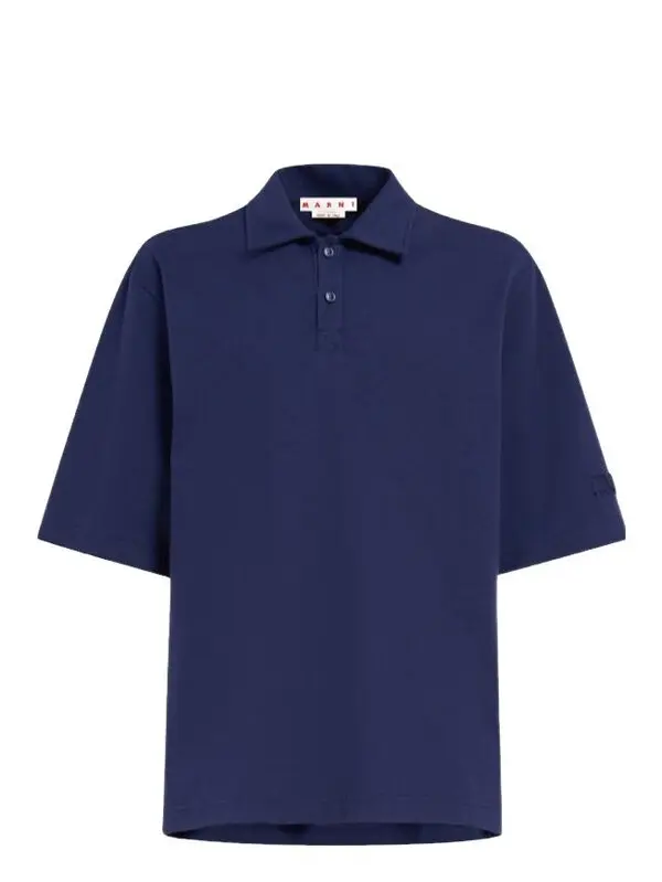 Marni Straight Hem Polo Shirt - Blue