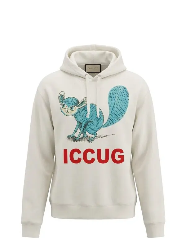 Gucci X Freya Hartas Printed Hoodie - Off White