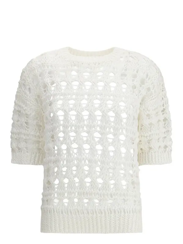 Brunello Cucinelli Textured Cropped Jumper - No