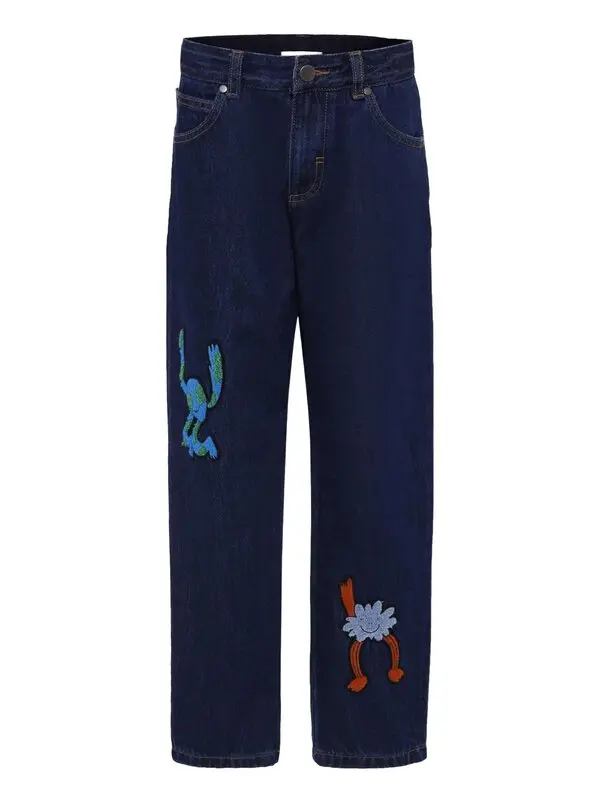 Stella McCartney Five-pocket Jeans With Cartoon Pattern - Blue