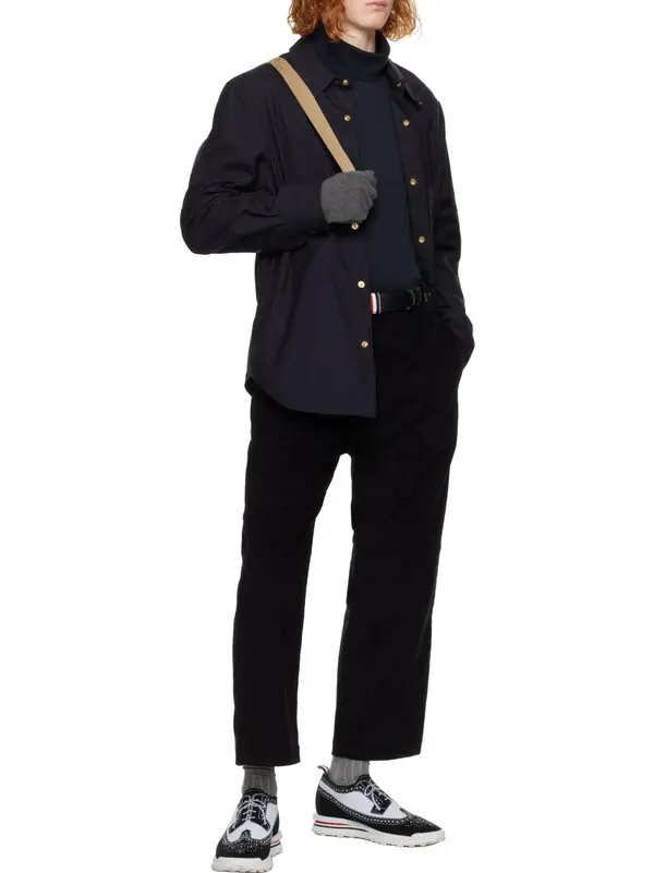 Thom Browne Collared Button-up Shirt - Navy Blue