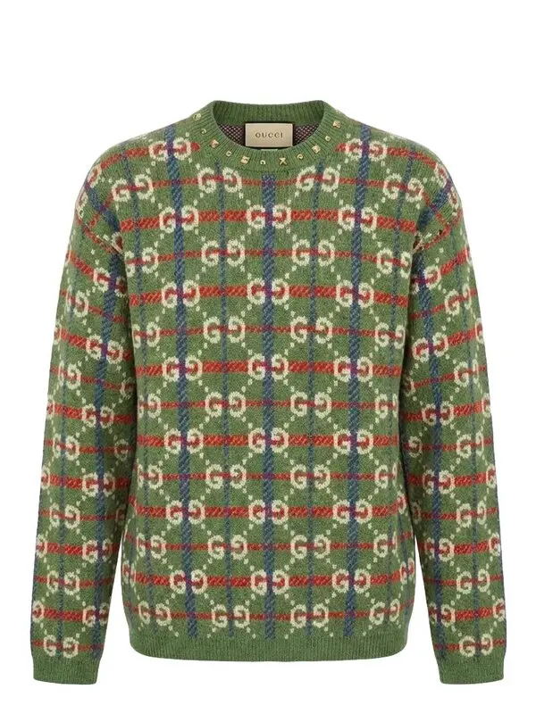 Gucci Monogrammed Crewneck Sweater - Green