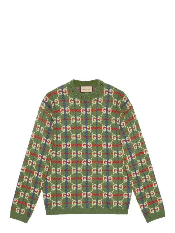 Gucci Monogrammed Crewneck Sweater - Green