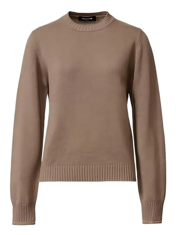 Fabiana Filippi Long-sleeved Crew Neck Sweater - Brown