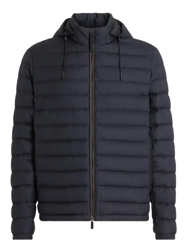 Zegna Hooded Padded Jacket - Navy Blue