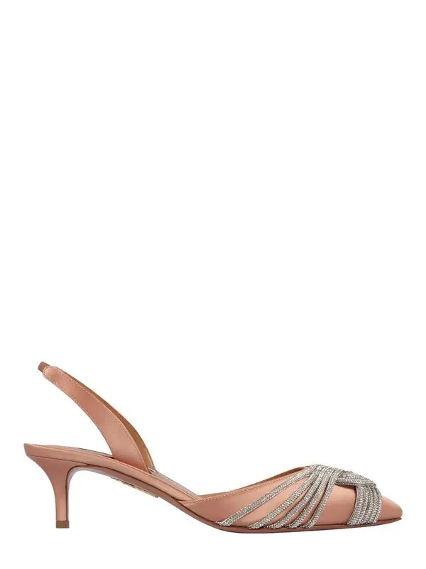 AQUAZZURA Gatsby Slingback Pumps - Nude