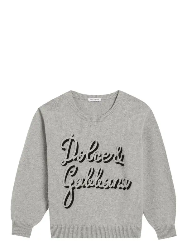 Dolce & Gabbana Logo Detail Sweater - Grey