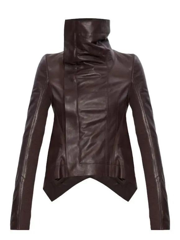 Rick Owens Naska Leather Biker Jacket - Black