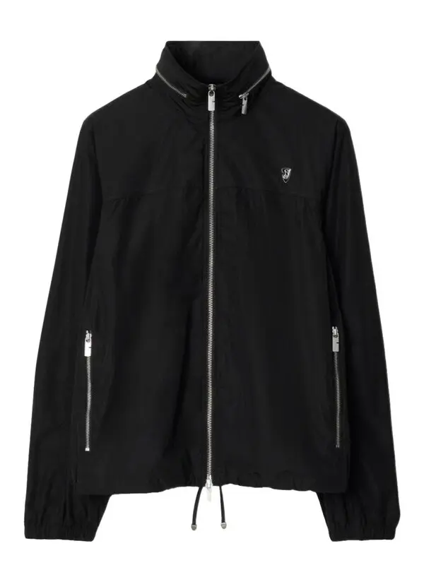 Burberry Metal Logo Hooded Jacket - Black