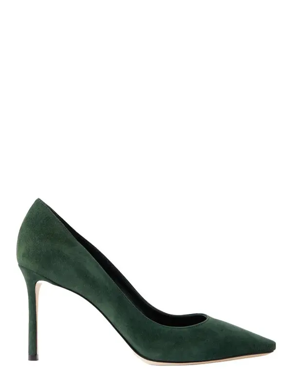 JIMMY CHOO Romy Suede Pointed-toe Pumps - Green