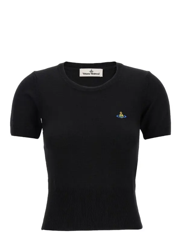 VIVIENNE WESTWOOD Embroidered Orb Logo Sweater - Black