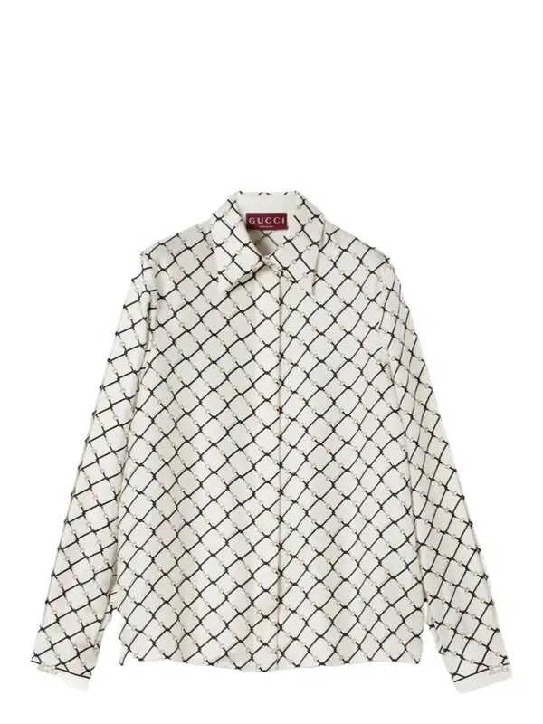 Gucci Printed Silk Twill Shirt - No