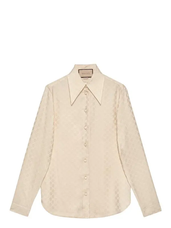 Gucci Gg Silk Crepe Shirt - No