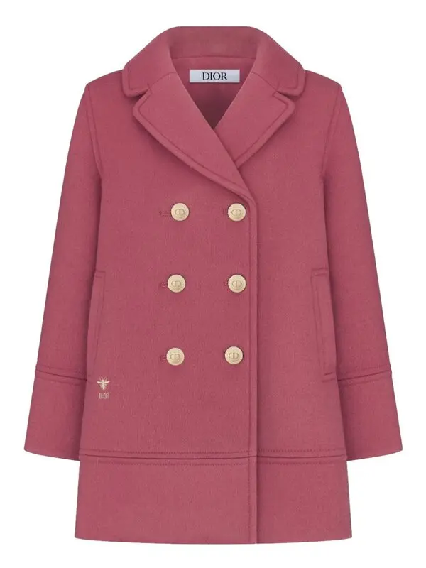 Dior Wool Double-breasted Coat - Antique Pink