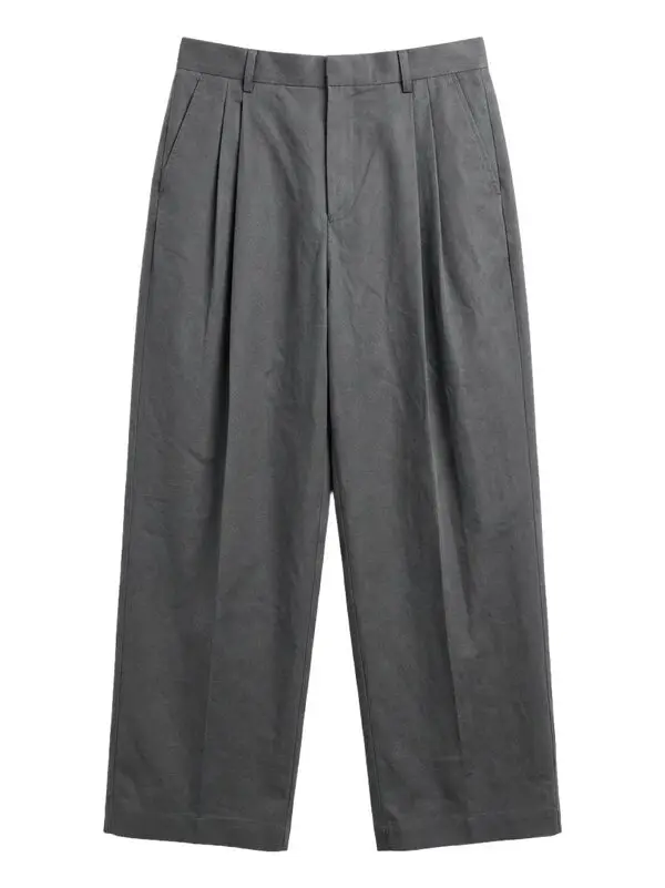 Dries Van Noten Phoenix Pleated Trousers - Dark Gray