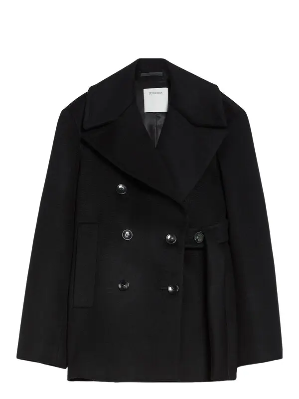 Sportmax Orchis Double-breasted Belted Coat - Black