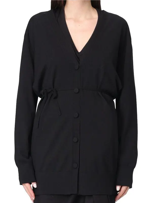 Dries Van Noten Belted V-neck Cardigan - Black