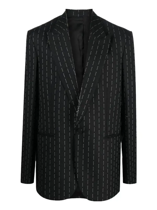1017 Alyx 9sm Embroidered Wool-cashmere Blazer - Black