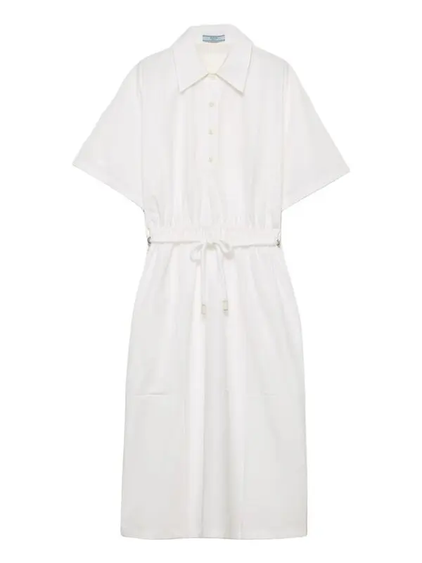 Prada Drawstring Shirt Dress - White