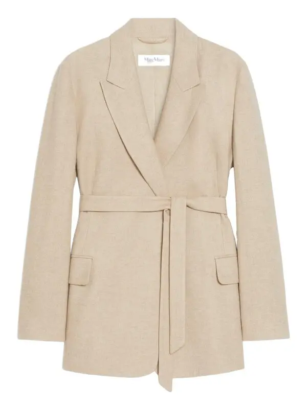 Max Mara Belted Blazer - Nude