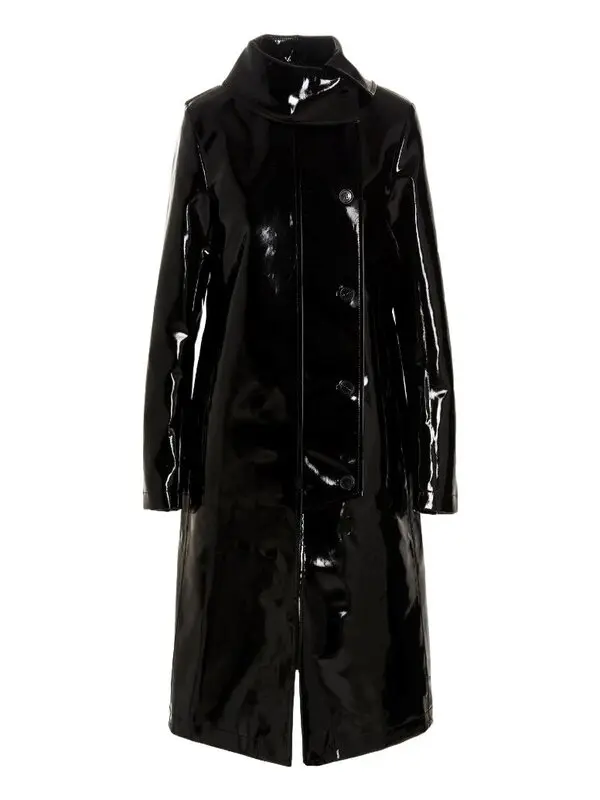 Raf Simons Logo Trench Coat - Black