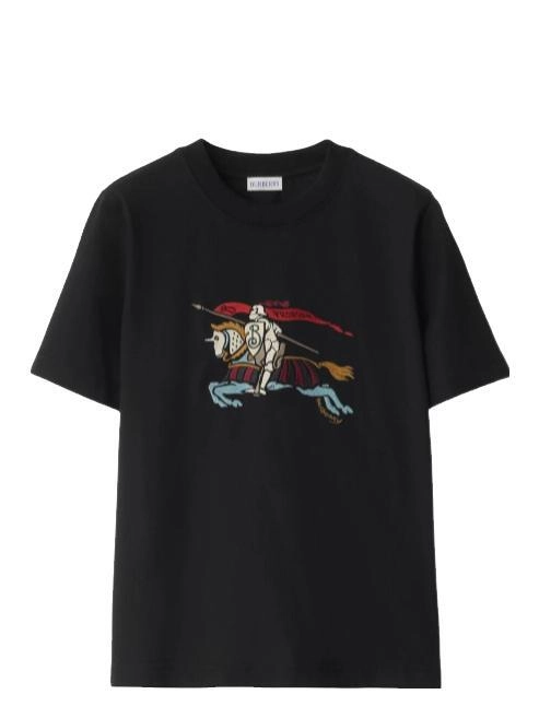 Burberry Ekd Embroidered Crewneck T-shirt - Black