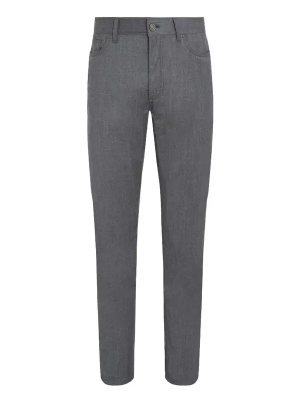 Zegna Washed Roccia Trousers - Black