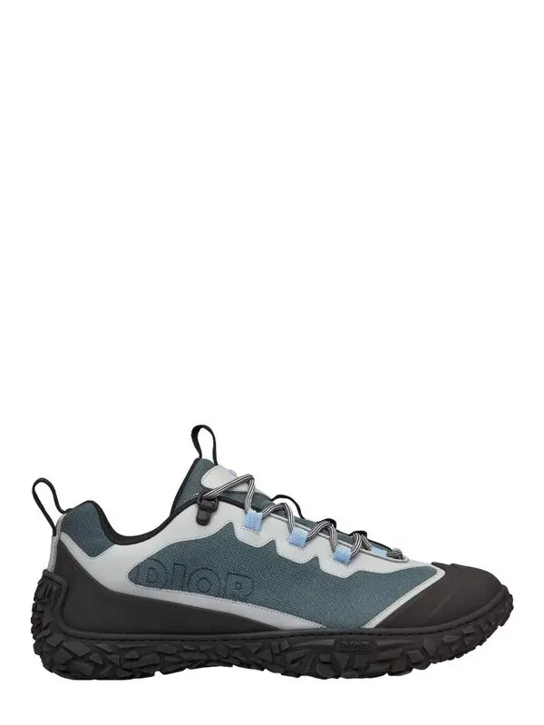 Dior Color Block Low-top Sneakers With Logo Detailing - Green-grey