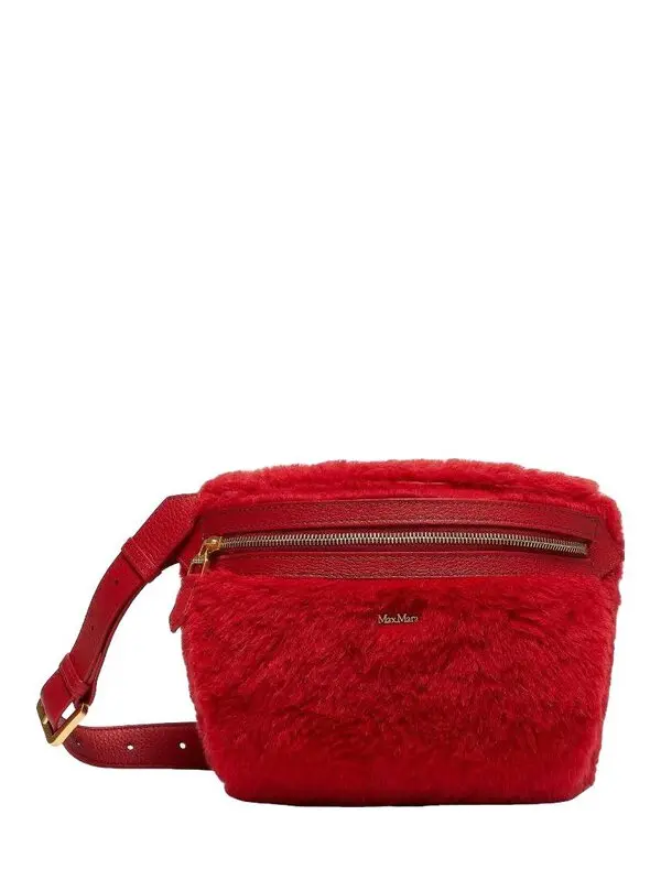 Max Mara Alpaca Wool And Silk Waist Pack - Red