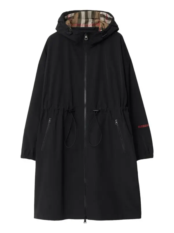 Burberry Lightweight Parka With Drawcord Hood - Black