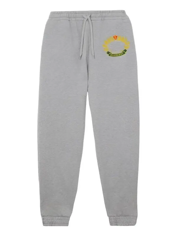 Burberry Oak Leaf Badge Cotton Jogging Pants - Gray