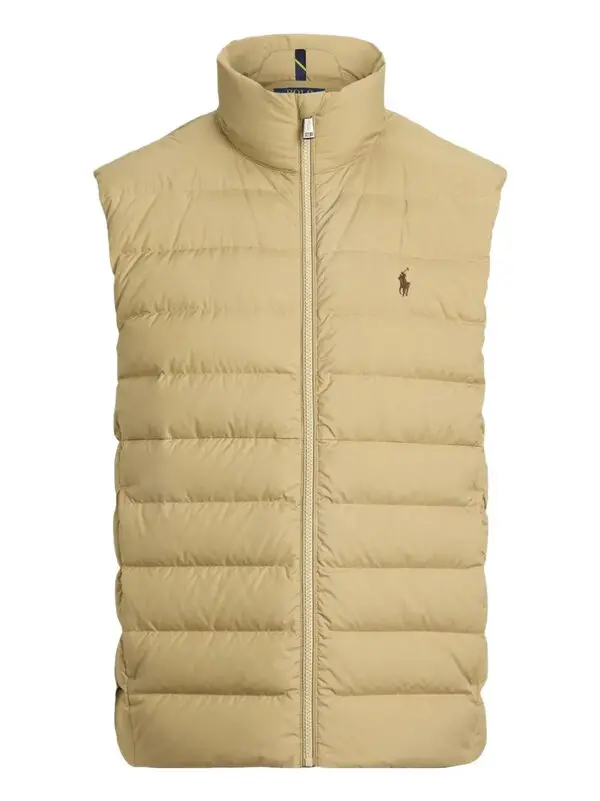 Polo Ralph Lauren Quilted Gilet With Embroidered Logo - Beige